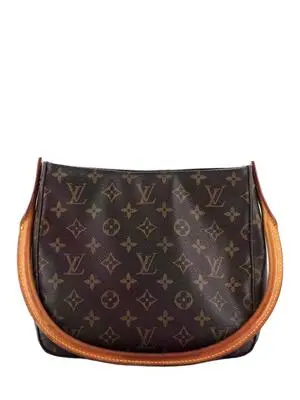 LOUIS VUITTON Looping Handbag Monogram Canvas Mm Satchel - Brown