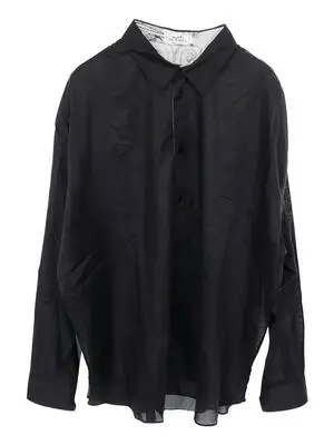 Hermès Layered Cotton-silk Shirt - Black