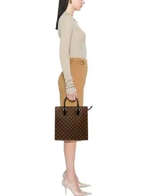 LOUIS VUITTON 1999 Damier Ebene Venice Sac Plat Tote Bag