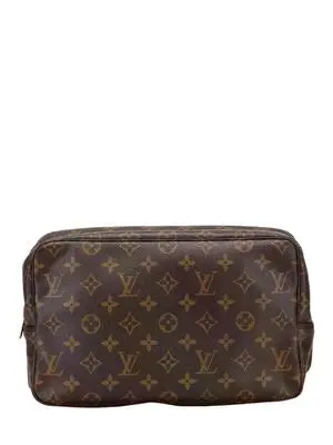 LOUIS VUITTON 1987 Monogram Trousse Toilette 28 Clutch - Brown