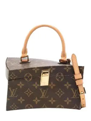 LOUIS VUITTON 2014 Monogram Twisted Box Two-way Handbag - Brown