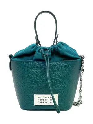MAISON MARGIELA Logo Patch Bucket Bag - Green