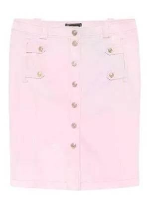 Versace 2000s Medusa Head-buttoned Mini Skirt - Pink