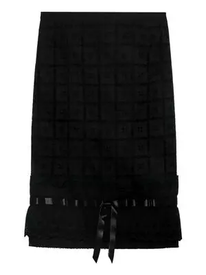 Dolce & Gabbana 2000s Broderie-anglaise Skirt - Black