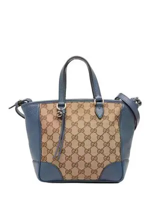Gucci Small Gg Canvas Bree Satchel - Brown