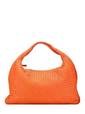 Bottega Veneta Nappa Intrecciato Veneta Hobo Bag - Orange