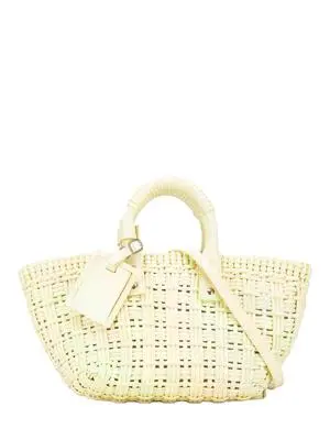Balenciaga 2018-2024 Faux Leather Bistro Panier Xs Satchel - Yellow