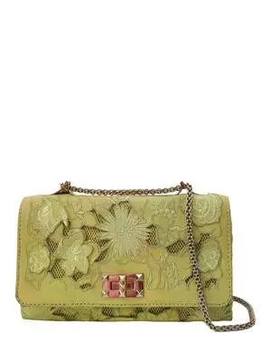 Valentino Garavani Embroidered Shoulder Bag - Yellow