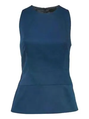Victoria Beckham Sleeveless Peplum Top - Blue