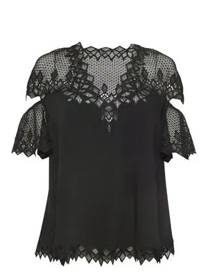 SIMKHAI Lace-Insert Top