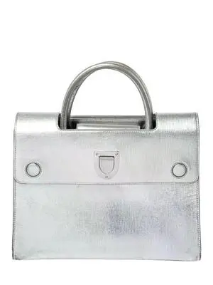 Dior Diorever Leather Tote Bag - Silver