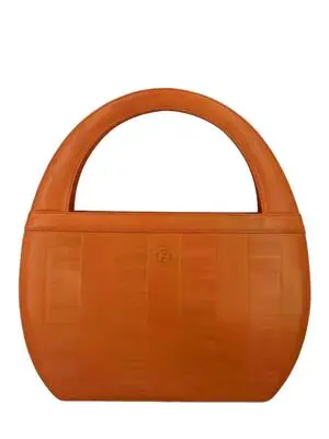 Fendi 1980s Embossed-logo Tote - Brown