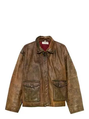 A.N.G.E.L.O. VINTAGE CULT 1990s Leather Jacket - Brown