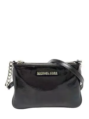 Michael Kors Patent Leather Crossbody Bag - Black