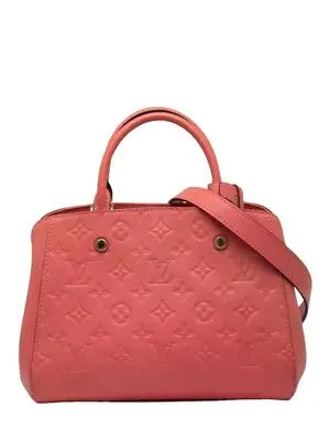 LOUIS VUITTON 2016 Monogram Empreinte Montaigne Bb Satchel - Pink