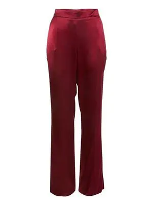 Oscar De La Renta Satin Trousers - Red