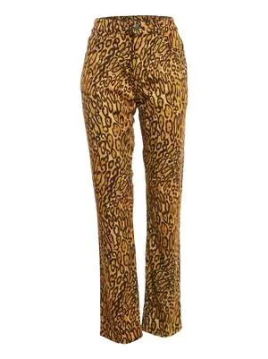 Moschino Leopard-print Trousers - Brown