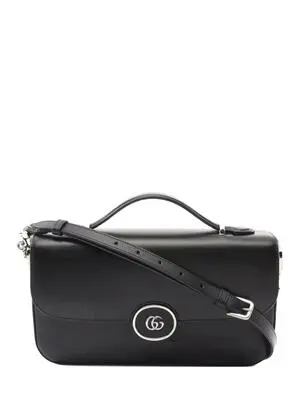 Gucci 2010s Double G Shoulder Bag - Black