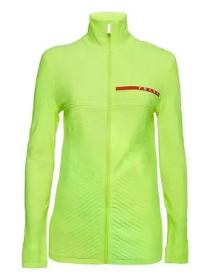 Prada Textured Zip Jacket - Green