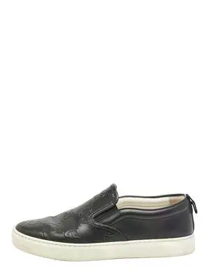 Gucci Leather Slip-on Sneakers - Black