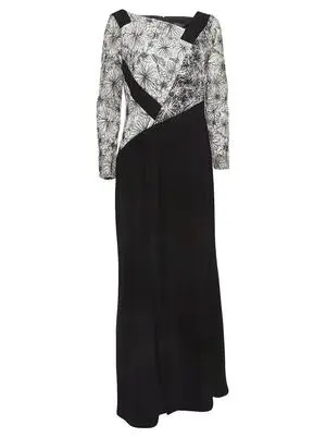 Tadashi Shoji Lace Panel Dress - Black