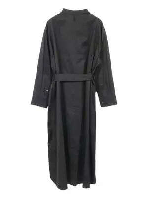 Hermès 2010s Stand-collar Shirt Dress - Black