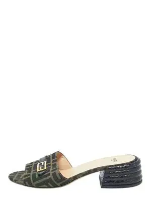 Fendi 45mm Zucca Mules - Brown