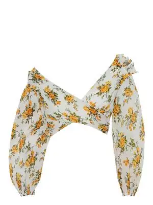 Zimmermann Floral-print Top - White