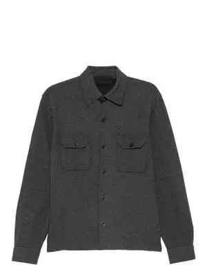 Prada 1990s Button-fastening Flap-pocket Jacket - Grey