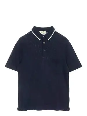 Hermès 2010s Embroidered-pocket Polo Shirt - Blue