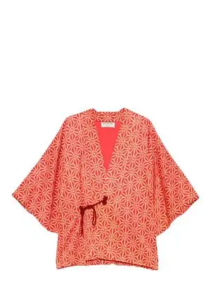 A.N.G.E.L.O. VINTAGE CULT 1990s Geometric-print Kimono - Red