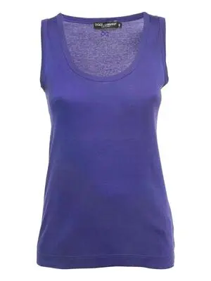 Dolce & Gabbana Cotton Tank Top - Purple