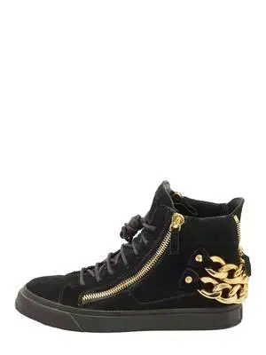 GIUSEPPE ZANOTTI Suede High-top Sneakers - Black