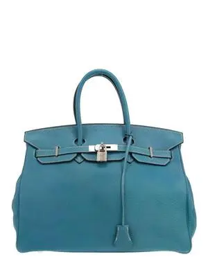 Hermès 2007 Birkin 35 Tote Bag - Blue