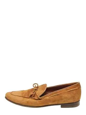 SERGIO ROSSI Bow-detail Suede Loafers - Brown