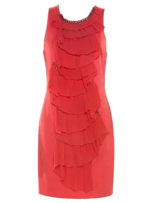 3.1 Phillip Lim Crystal-embellished Ruffled Mini Dress - Red