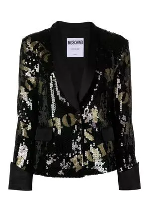 Moschino 2010s Sequin-embellished Blazer - Black
