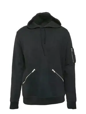 Saint Laurent Pocket-zip Hoodie - Black