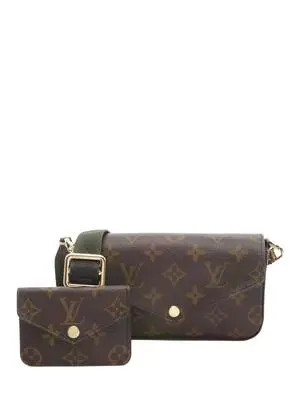 LOUIS VUITTON Monogram Felicie Shoulder Bag - Brown