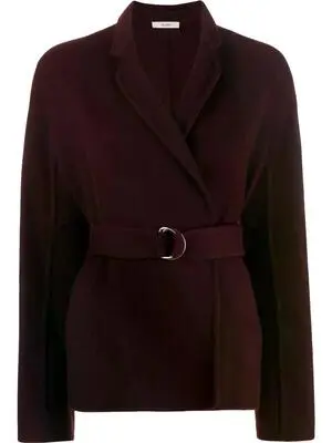 Celine Belted Cashmere Jacket - Red