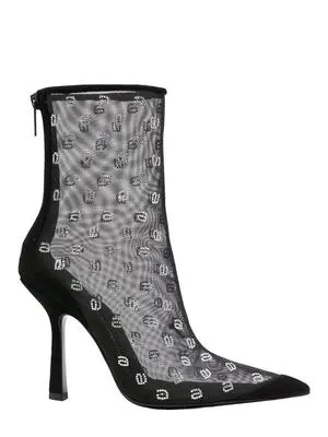 ALEXANDER WANG 100mm Crystal-embellished Boots - Black