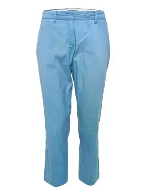Prada Cropped Straight-leg Trousers - Blue