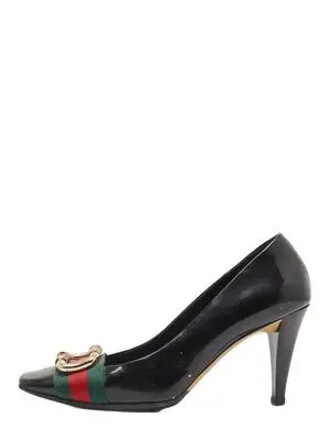 Gucci 85mm Leather Pumps - Black
