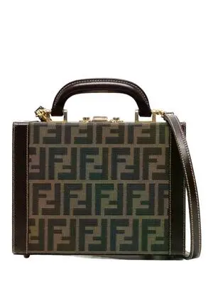 Fendi 1990-2000s Zucca Vanity Bag - Brown