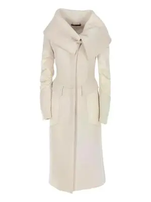 Gucci 2000s Oversize-collar Long Coat - White
