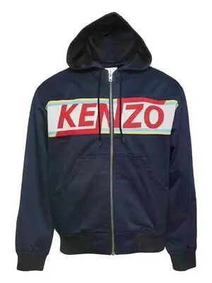 Kenzo Hooded Zip-up Jacket - Blue