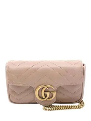 Gucci Mini Gg Marmont Shoulder Bag - Pink