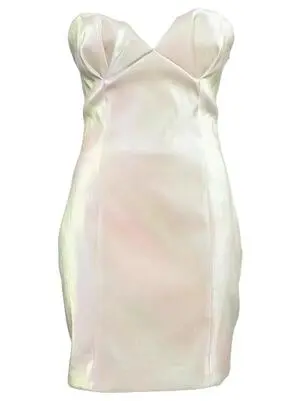 AREA Satin-finish Mini Dress - Pink