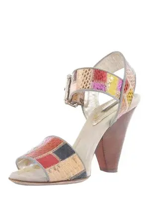 Dolce & Gabbana Patchwork Sandals - Pink