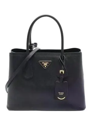Prada 2020s Saffiano Leather Tote Bag - Black